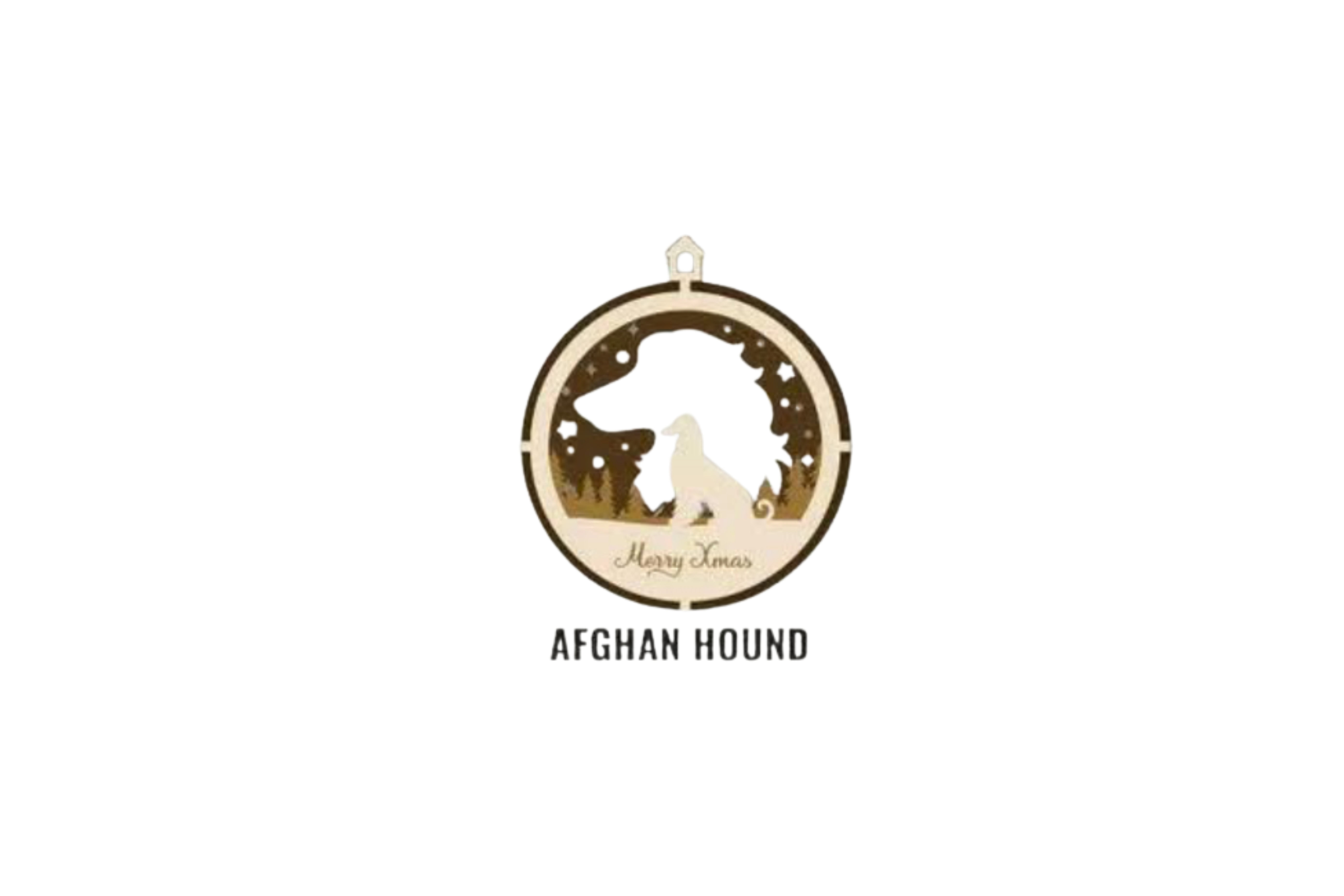 3 Layer Dog Ornament - Afghan Hound - Laser Engraved Wood | Made in Am ...